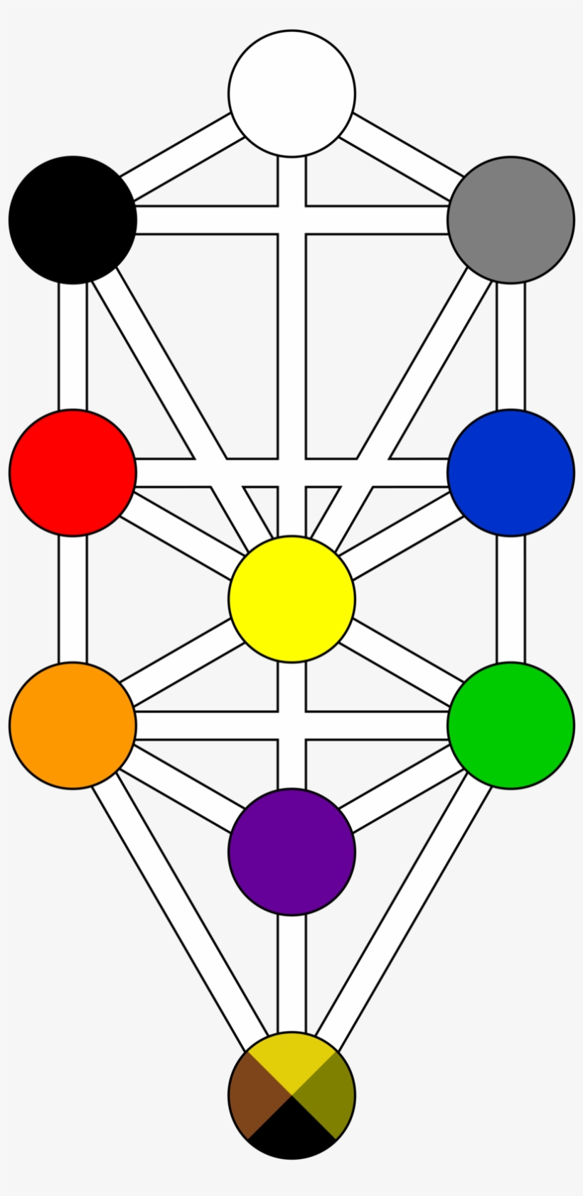 The Tree Of Life - Tree Of Life Kabbalah Colors PNG Image | Transparent ...
