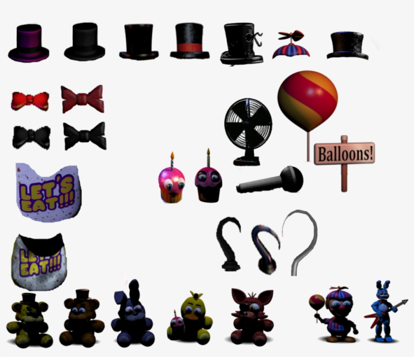 Download Fnaf Prop Pack Update By Theredcat13 - Peças De Animatronics ...