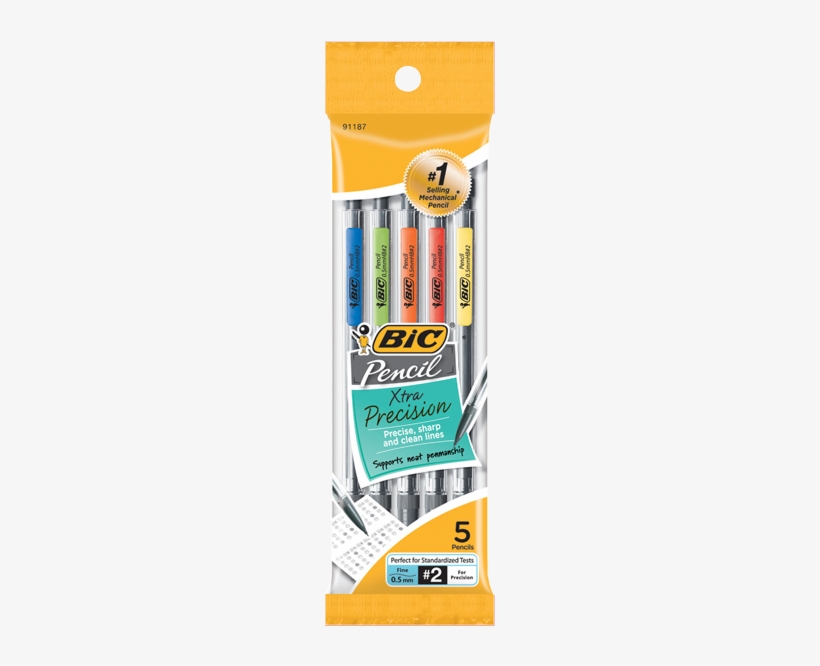 5mm Mechanical Pencil - Bic Pencil Xtra Precision (clear Barrels), Fine ...