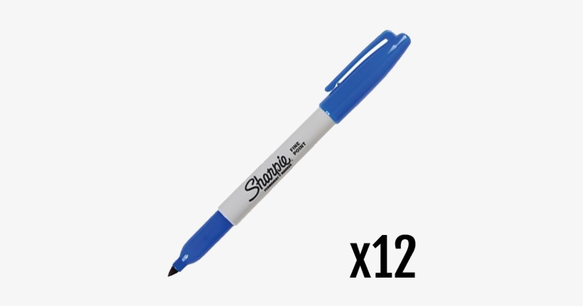 Sharpie Fine Permanent Marker Pen Blue S0810950 - Sharpie Pen PNG Image ...