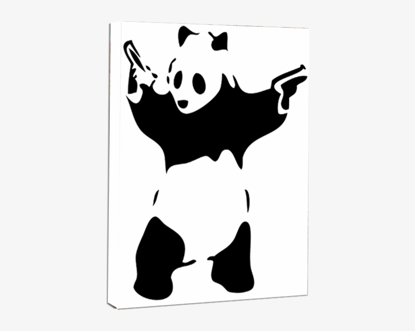 Panda With Guns Art Print By Banksy - Panda With Guns PNG Image ...