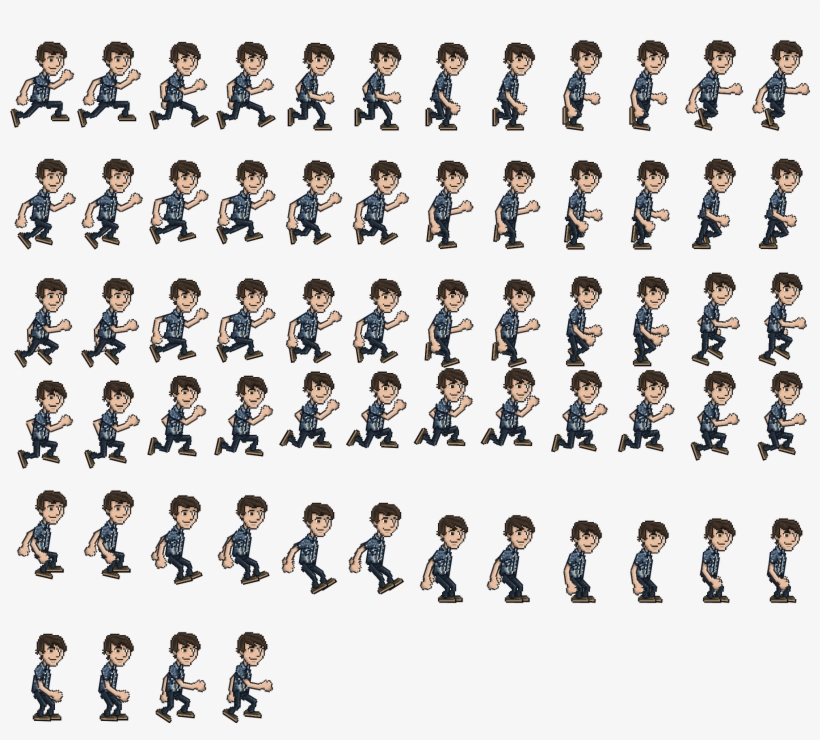 Download Running Sprite Sheet Png Graphic Transparent Stock - Man ...