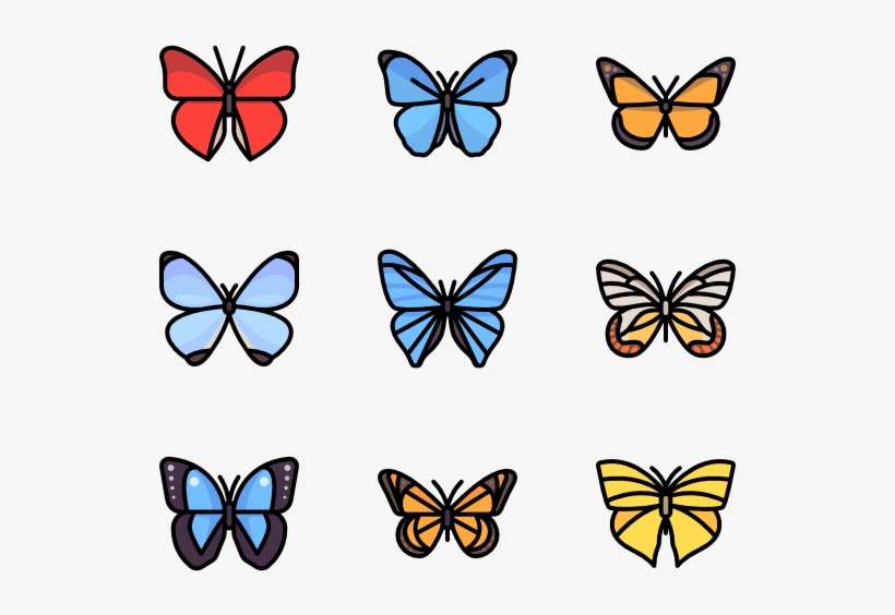 Butterflies - Butterfly Icon Png PNG Image | Transparent PNG Free ...