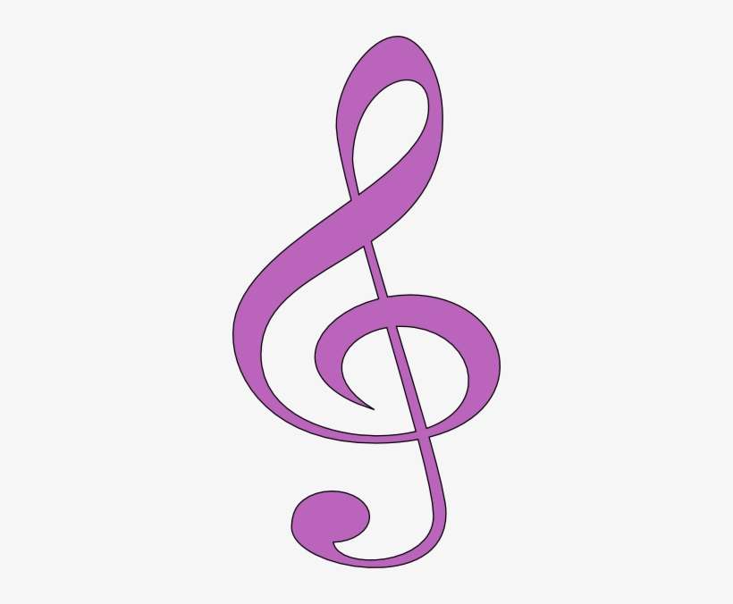 How To Set Use Light Purple Treble Clef Clipart PNG Image | Transparent ...