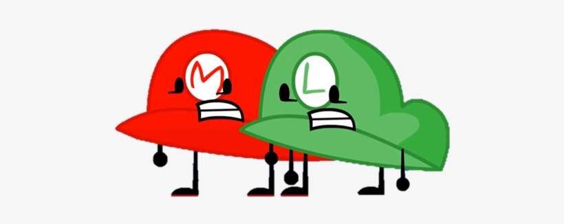 Download Mario & Luigi Hats - Bfdi Mario And Luigi Hats | Transparent ...
