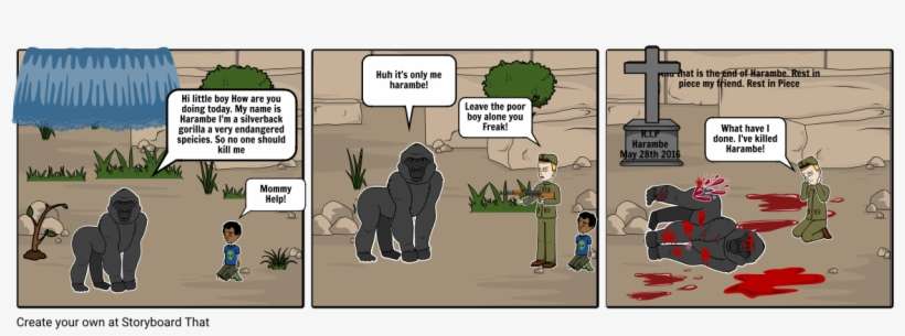 Harambe - Cartoon PNG Image | Transparent PNG Free Download on SeekPNG