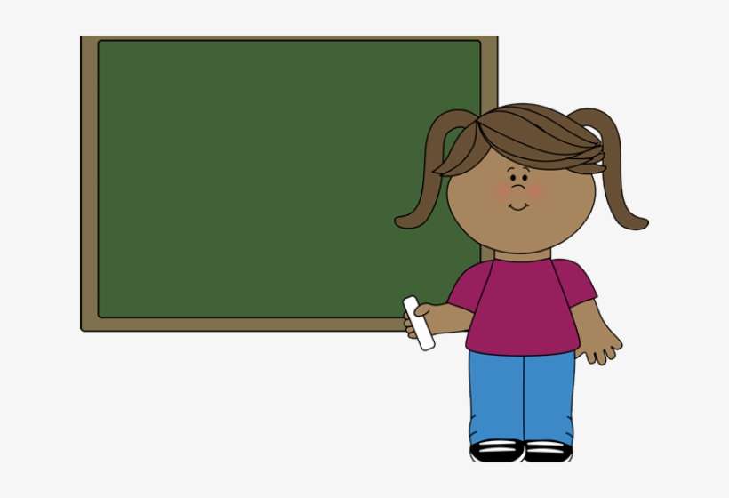 Teacher Chalkboard Clipart - Teacher With Chalkboard Clipart PNG Image ...