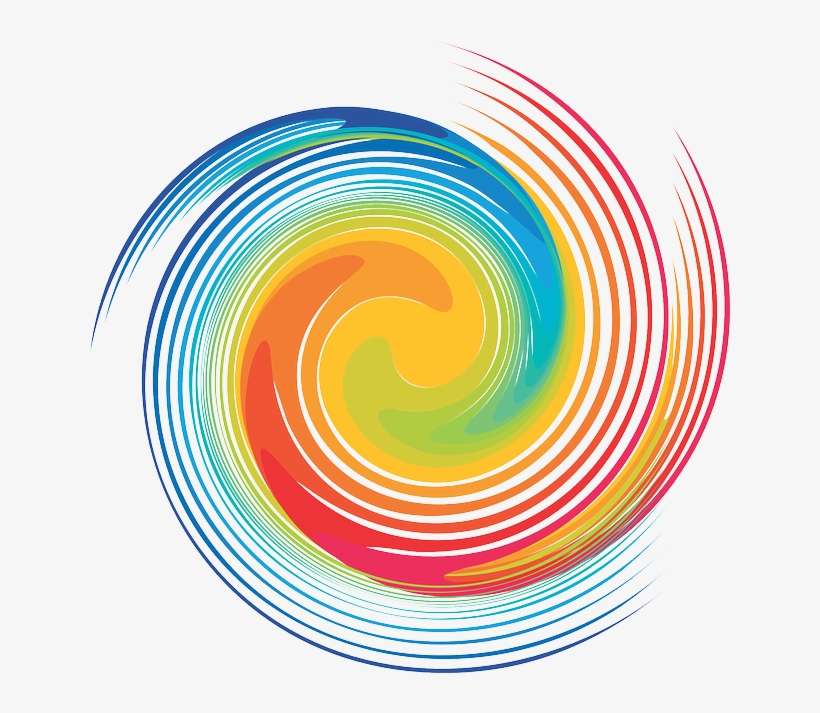 Swirl, Color, Abstract - Colorful Vortex 5'x7'area Rug PNG Image ...