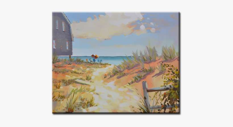 Ocean Oasis Beach View With Dunes - Panel Painting PNG Image ...
