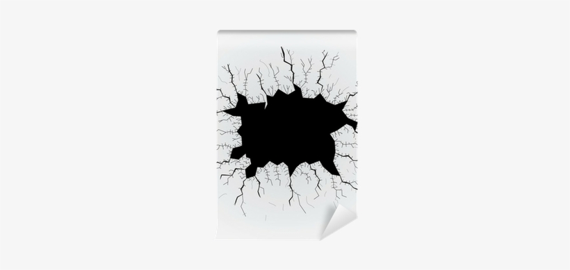 Broken Glass Table, Cracks, Illustration Wall Mural - Wall Crack Vector ...