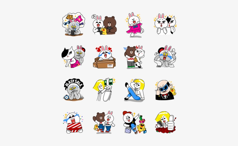 Previous - Line Characters Shopping Special PNG Image | Transparent PNG ...