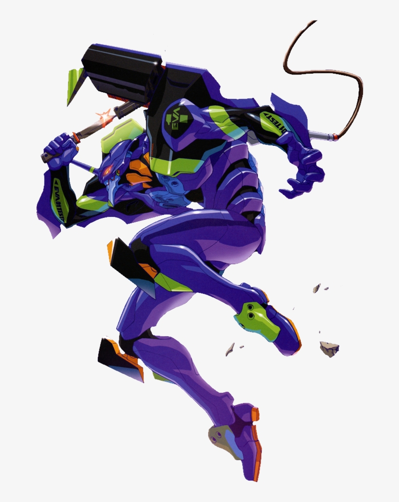 Unit 01 Holding Prog Knife - Eva 01 With Knife PNG Image | Transparent ...