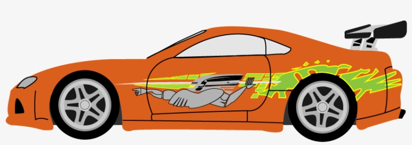 Paul Walker Drawing Car