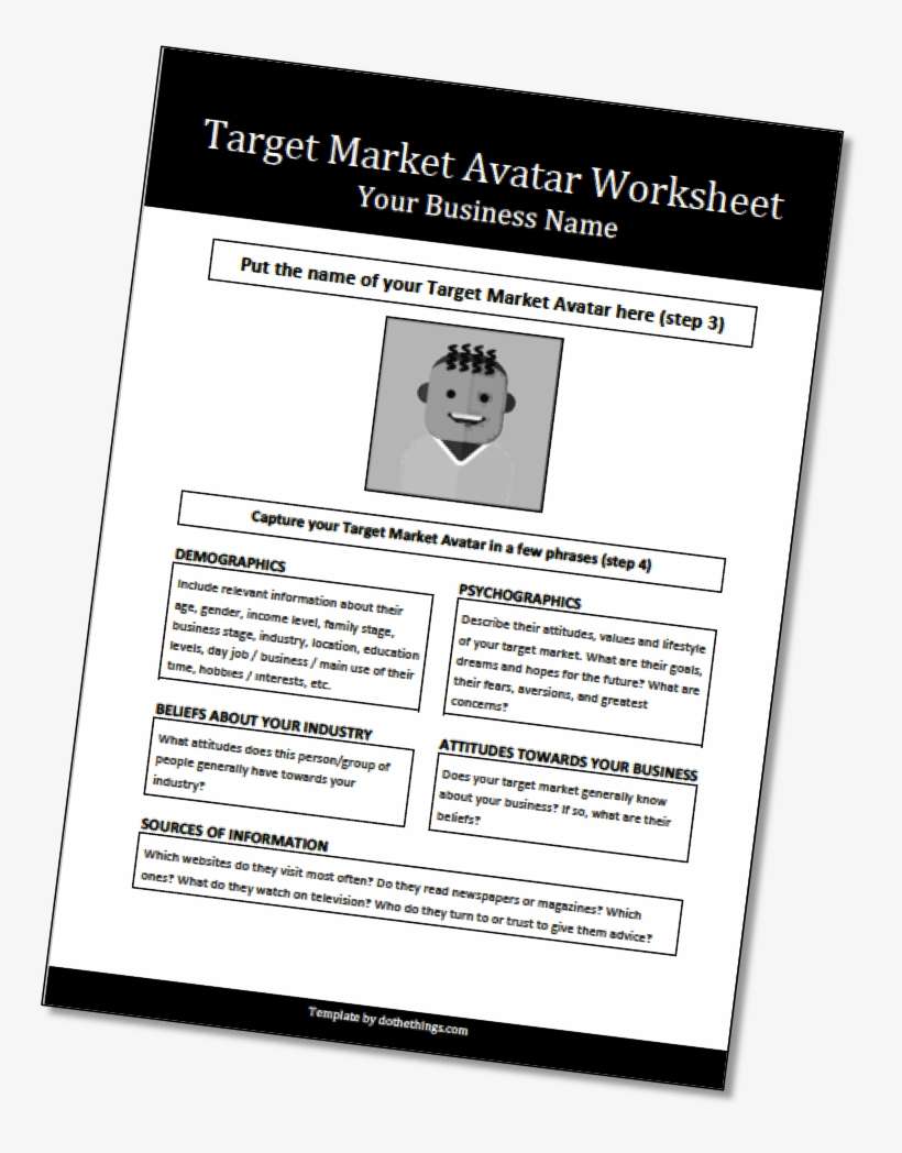 Download Customer Avatar Worksheet - Creating An Avatar For Your ...