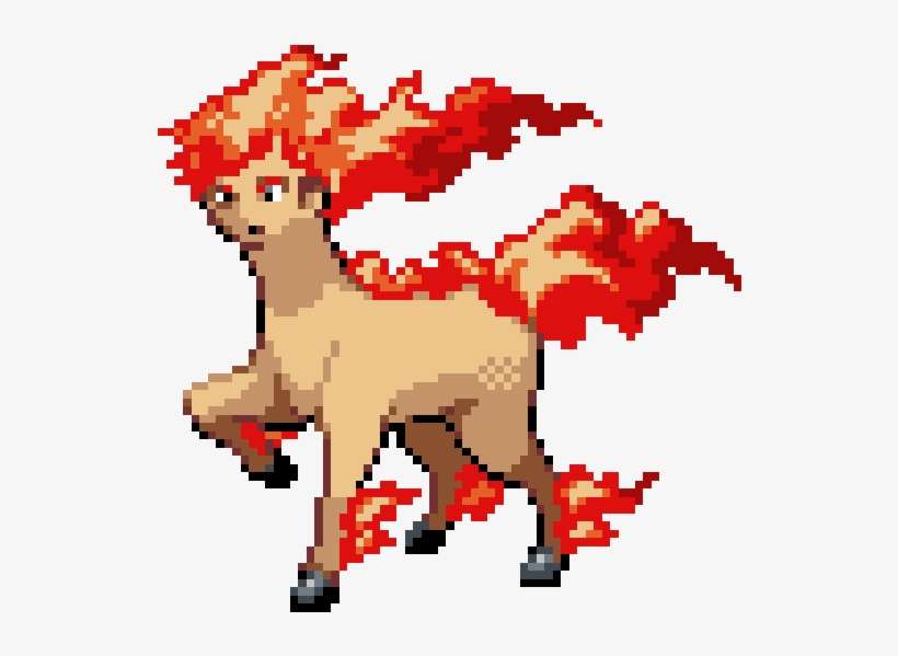 Pokemans 078 - Moving Shiny Rapidash Sprite PNG Image | Transparent PNG ...