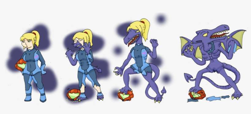 Ridley Aran Tg By Chaos Force On - Samus Aran Ridley Transformation PNG ...