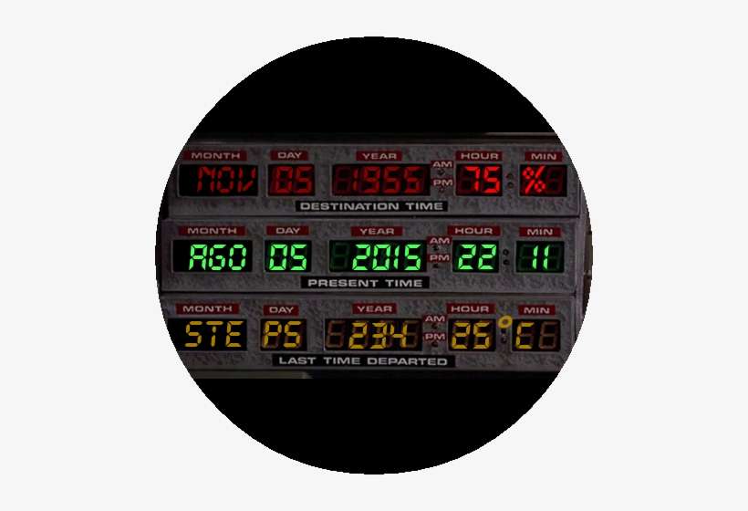 Back To The Future Time Circuits - Back To The Future Android Watch PNG ...