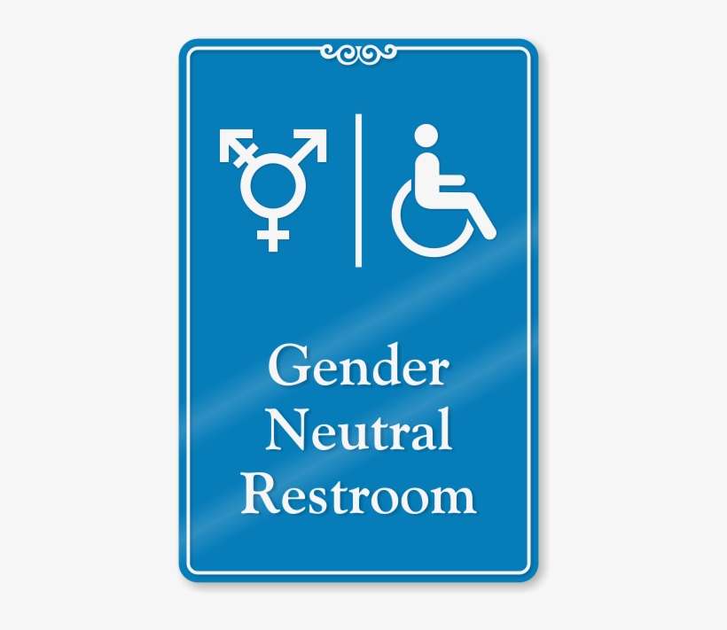Download Handicap Gender Neutral Symbol Restroom Showcase Sign ...