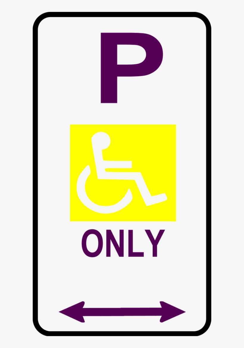 Handicap Parking Sign Clip Art On Disabled - Disabled Parking Sign PNG ...