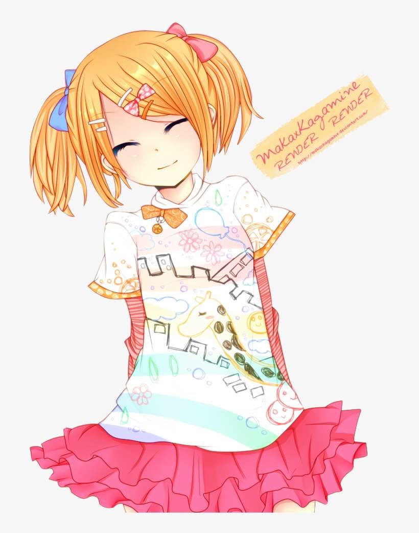 Smile - Rin Kagamine - - Render - By Makaxkagamine - Rin Kagamine Smile ...