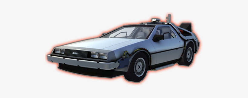 Delorean Bordata Di Rosso - Back To The Future PNG Image | Transparent ...