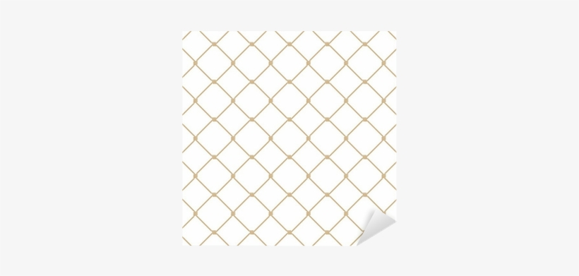 Download Nautical Rope Seamless Gold Fishnet Pattern On White - Paper ...