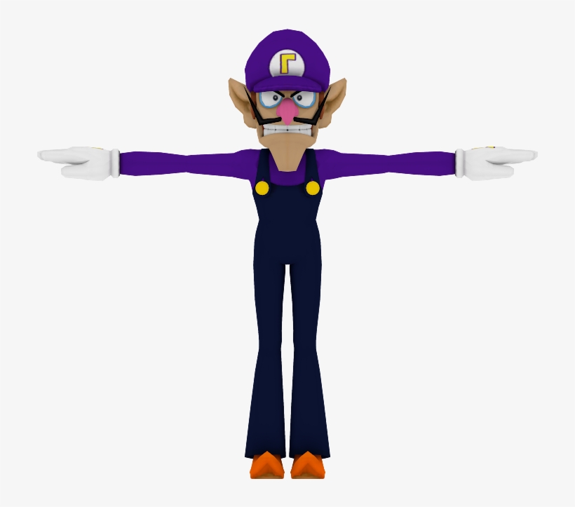 Download It's Waluigi Time - Mario Party 8 Waluigi Model | Transparent ...