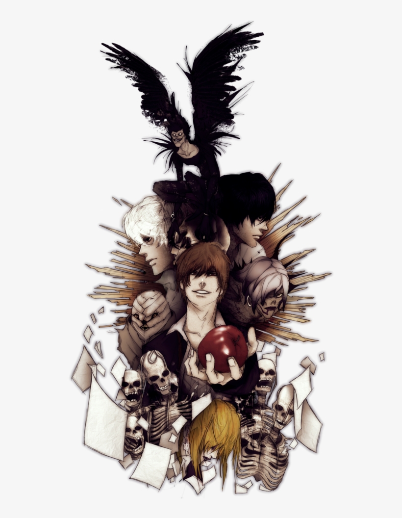 Download Death Light,l, - Death Note Fan Poster | Transparent PNG ...