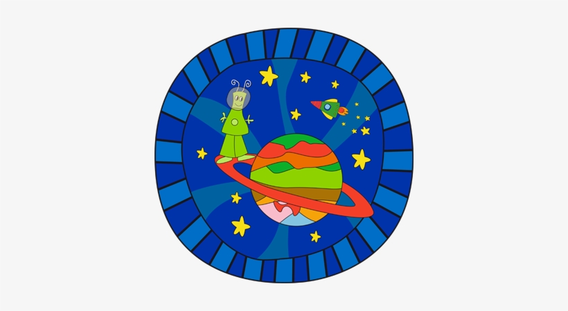 Kids Alien Planet Wall Mural - Mural PNG Image | Transparent PNG Free ...
