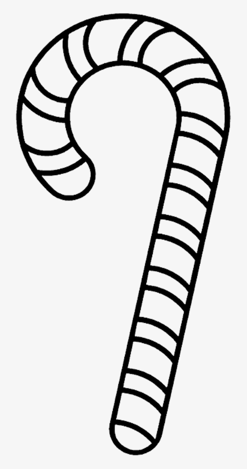 Candy Cane Outline Printable
