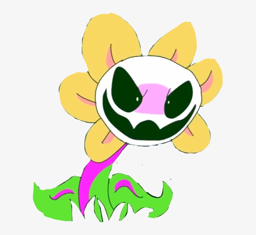 Undertale Undertaleflowey Flowey Flower Angry Mad Creep - Flowey PNG ...