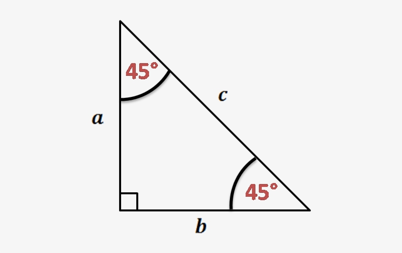 Area Of An Isosceles Right Triangle - Hypotenuse PNG Image ...