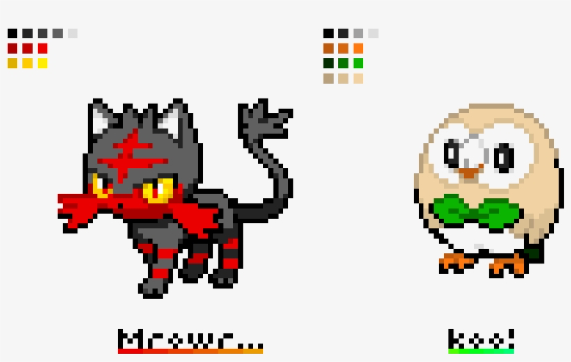 Download Litten Rowlet - Litten Sprite | Transparent PNG Download | SeekPNG