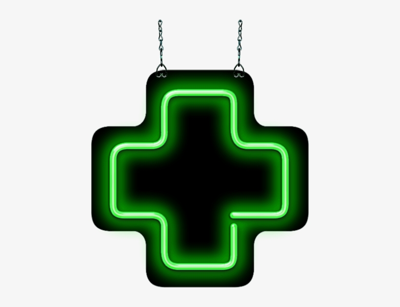 Medical Cross Neon Sign - Medical Marijuana Sign PNG Image ...