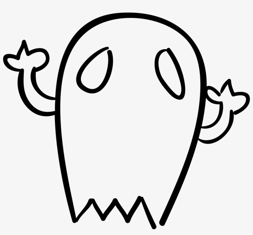 Halloween Ghost Outline - Halloween Contorno PNG Image | Transparent ...
