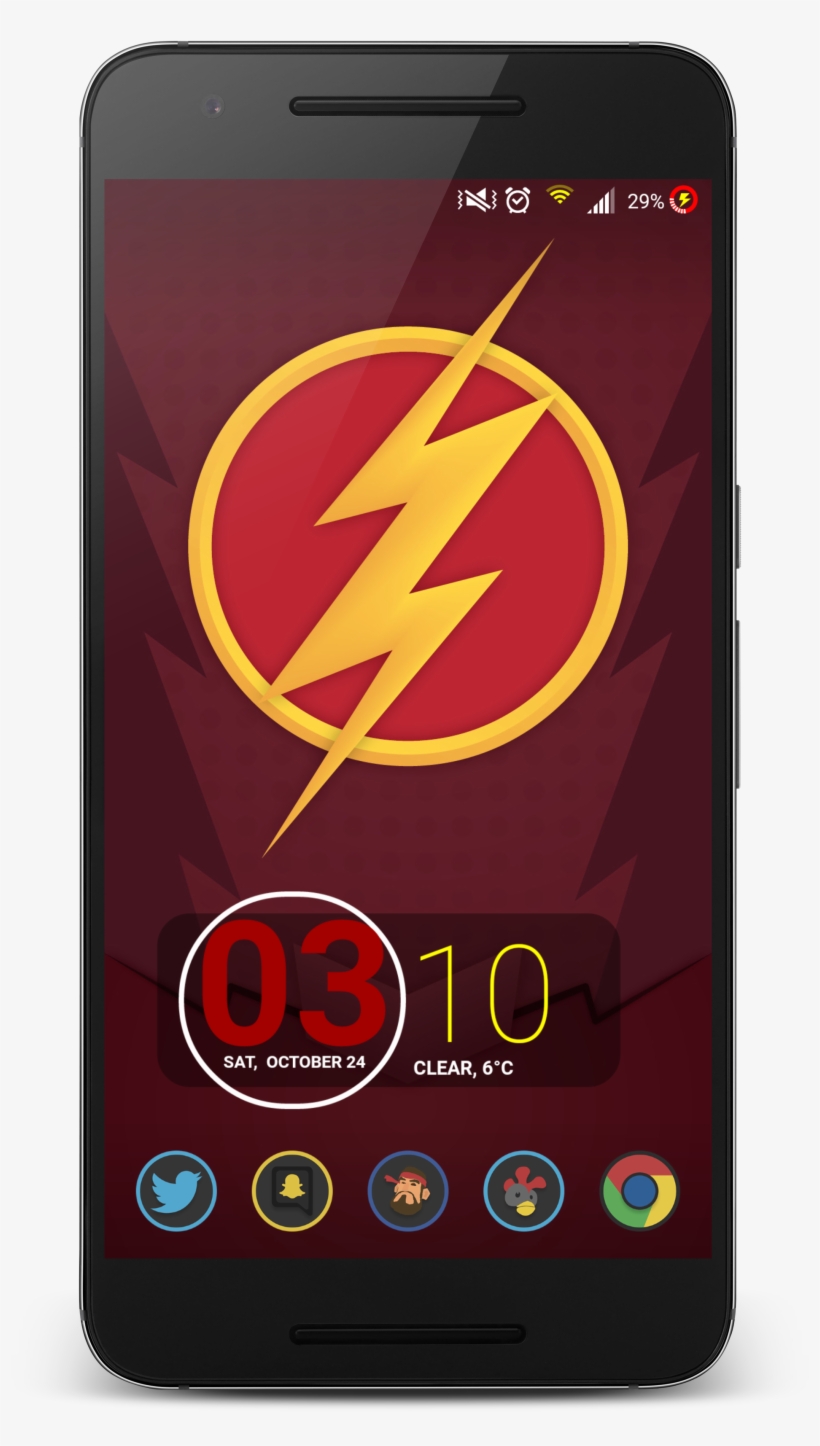 [fan Content]my Android Theme Inspired By The Flash, - Mobile Phone PNG ...