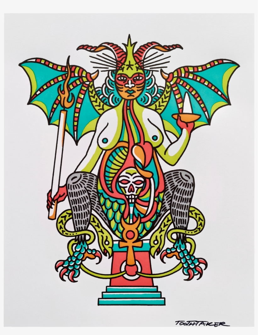Tootaker Art Print Baphomet - Isaiah Toothtaker PNG Image | Transparent ...