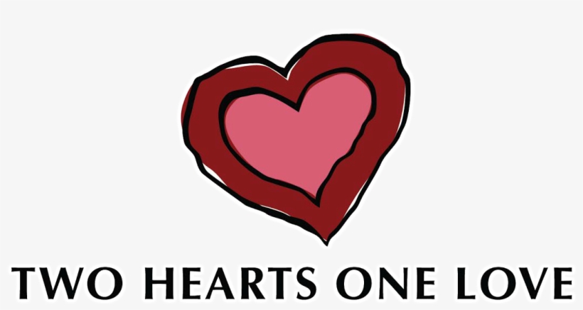 2 Hearts Become 1 Clipart