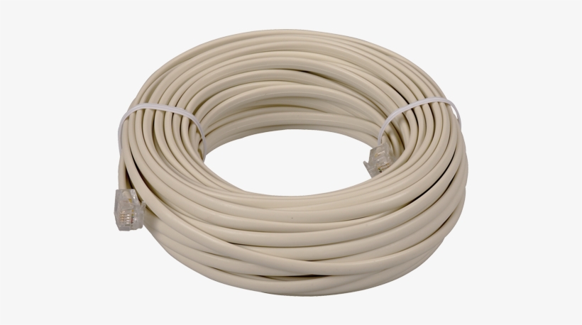 50 Foot Phone Line Cords With Connectors In Ivory Color - Oem 100 Feet ...