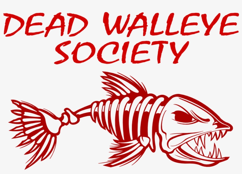 Black Sticker, Red Dead Walleye Society Sticker - Vinyl Stickers Decals ...
