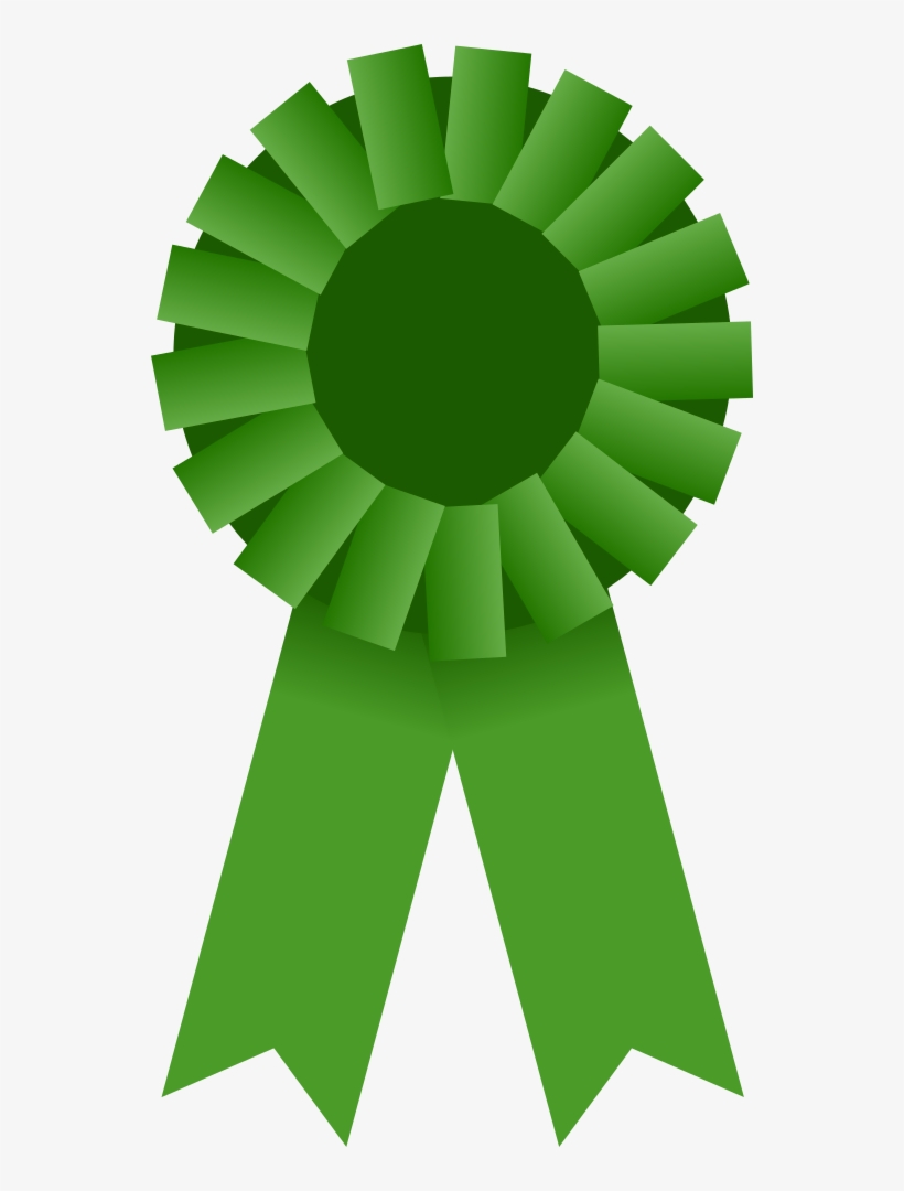 Clip Transparent Onlinelabels Clip Art Award Green - Green Award Ribbon ...