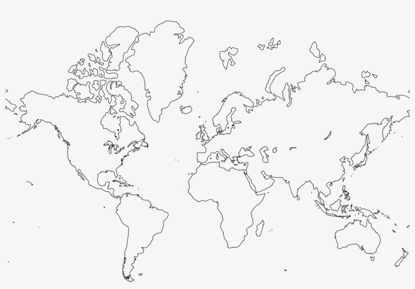 Download World Map Line Drawing At Getdrawings - Printable World Map ...