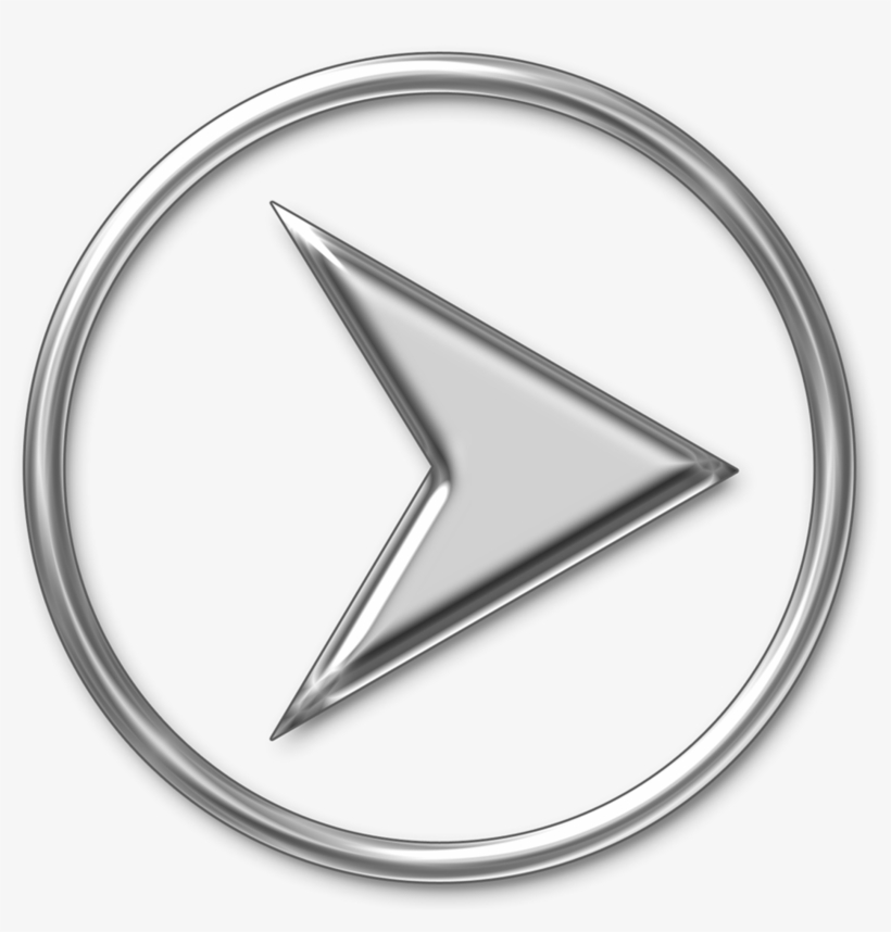 Arrow Silver Play Icon Web 1217938 - Silver Arrow Png PNG Image ...