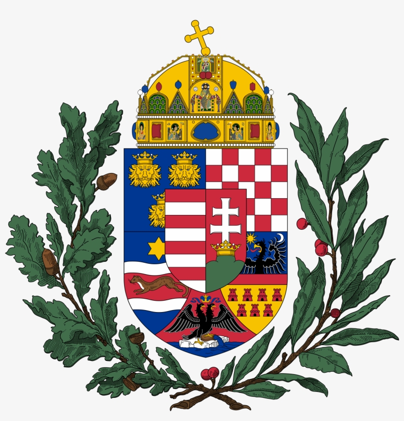 Olive Branch Crest Png Svg Black And White Library - Hungarian Coat Of ...
