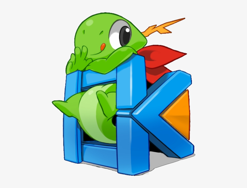 848px Mascot 20140702 Konqui Framework 1 - Kde Frameworks PNG Image ...