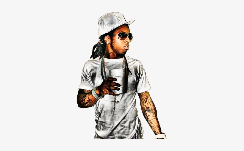 Lil Wayne With Double Cup - Lil Wayne White And Black PNG Image ...