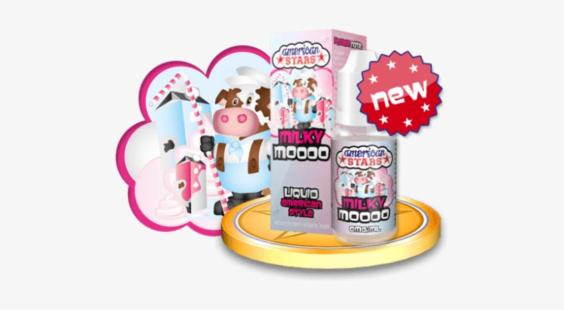 As Productpicture Milky Moooo-532x400 - American Stars E Liquid PNG ...