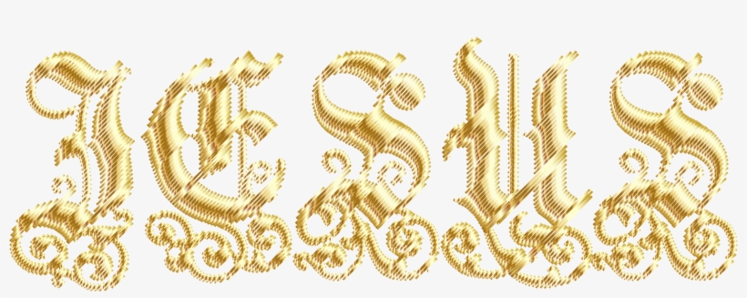This Free Icons Png Design Of Gold Jesus Typography PNG Image ...