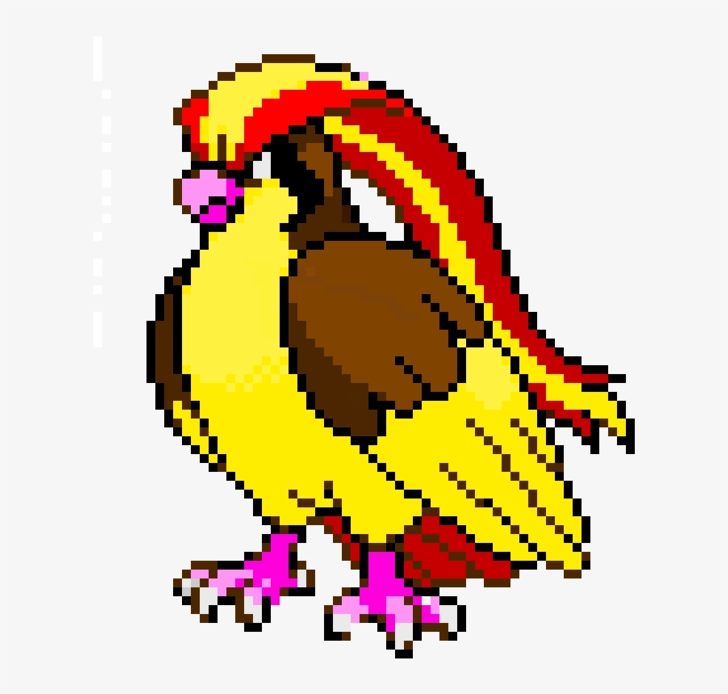 Pidgeot - Pokemon Pixel Art Pidgeotto PNG Image | Transparent PNG Free ...