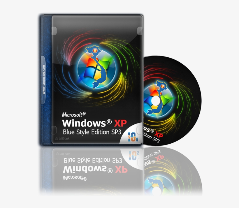 Windows Xp Blue Style - Cd Cover Windows Xp Sp3 Blue Style Edition PNG ...
